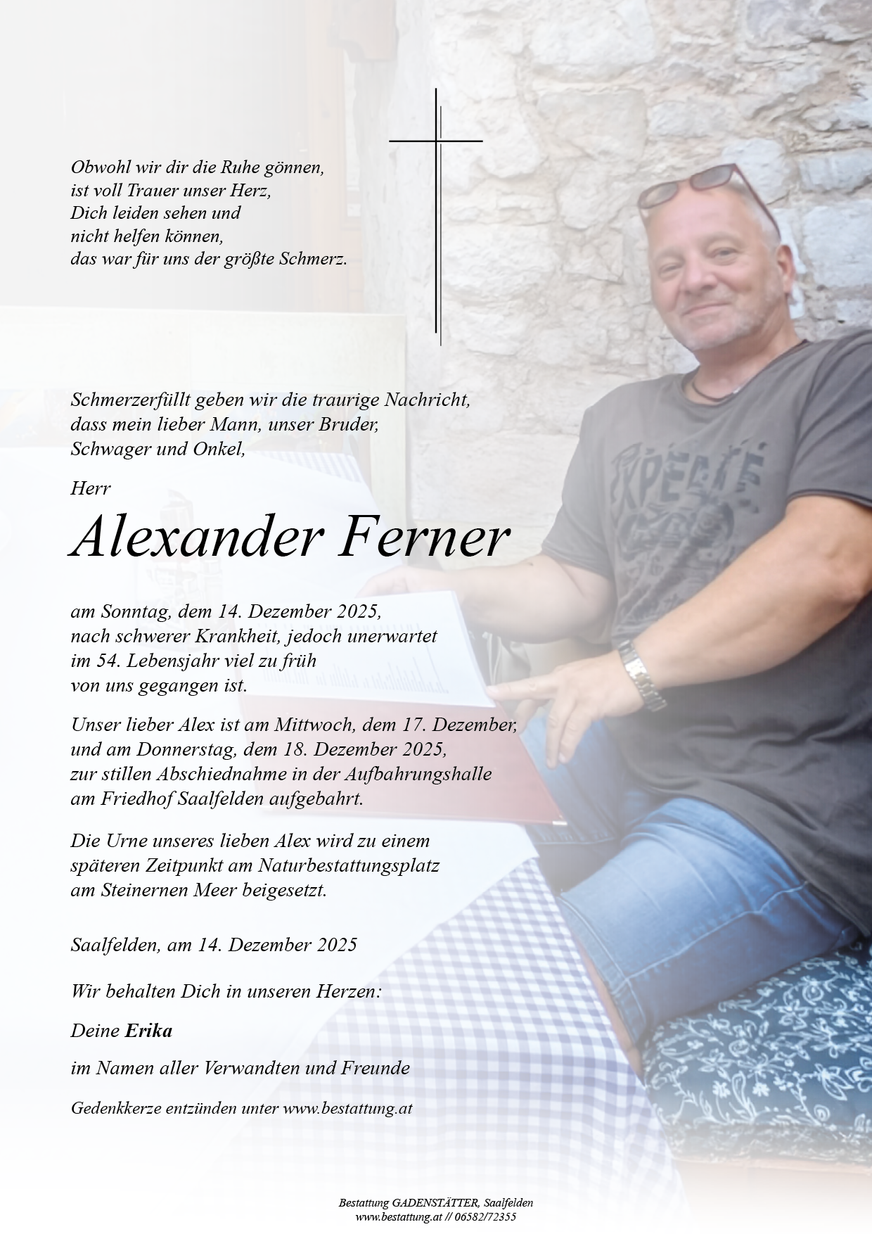 Alexander Ferner | Bestattung Gadenstätter